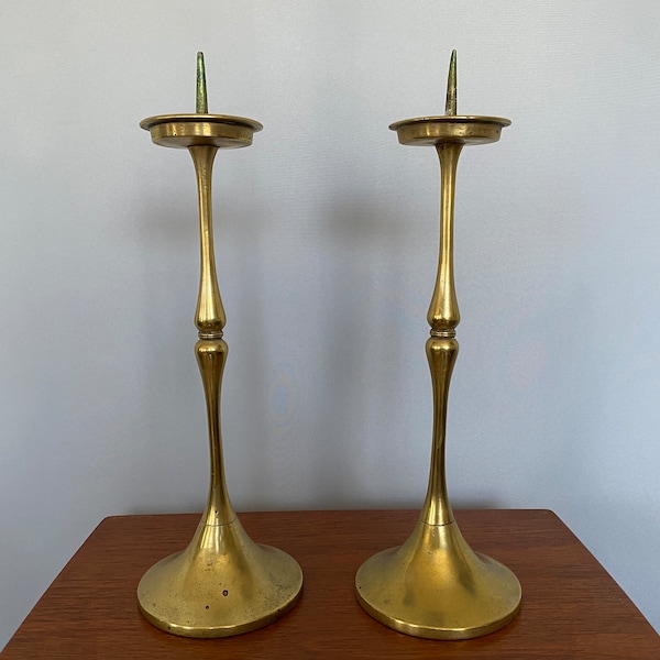 Antique Pricket Candlesticks - Etsy