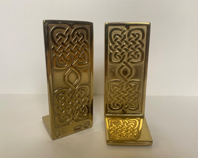 Virginia Metalcrafters Brass Celtic Knot Bookends Smithsonian Institute ...