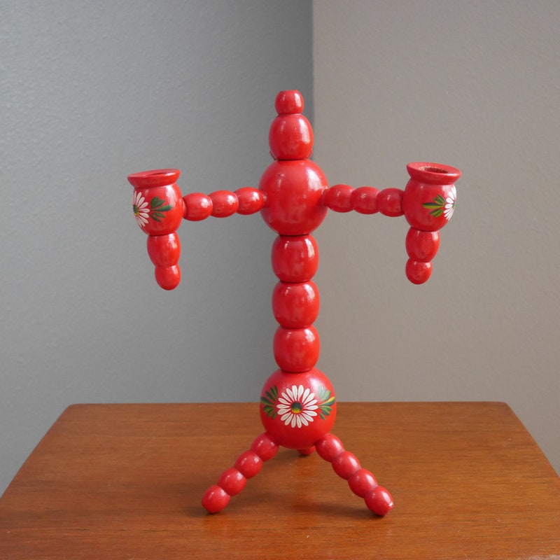Sweden Red Candelabra - Etsy