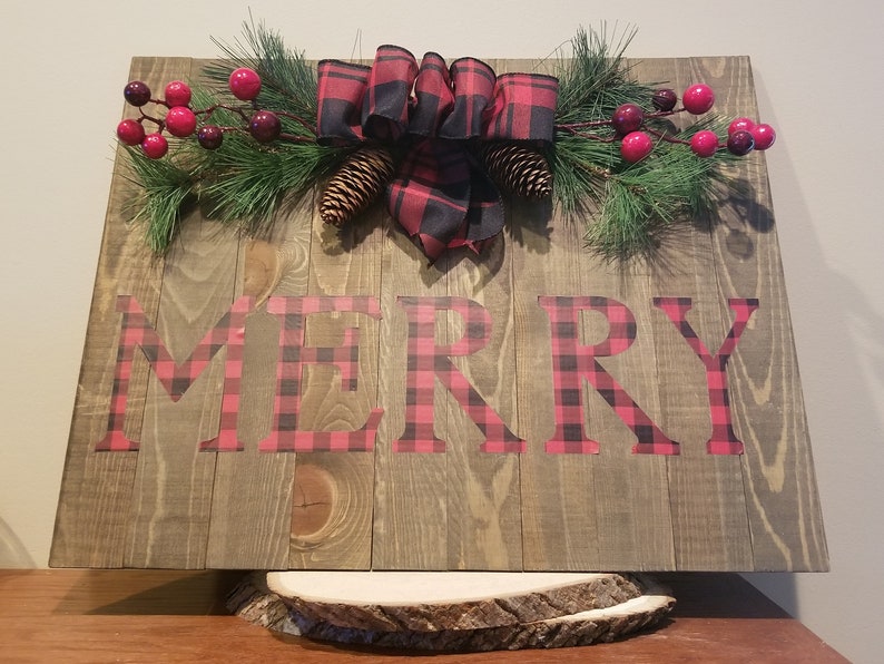 Merry Wood Sign/christams Sign/farmhouse Christmas Sign/christmas Decor ...