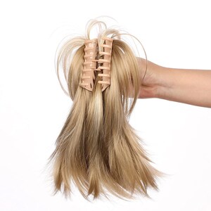 12 Inch Claw Messy Ponytail Hair Extension Synthetic Hair-piece With ...