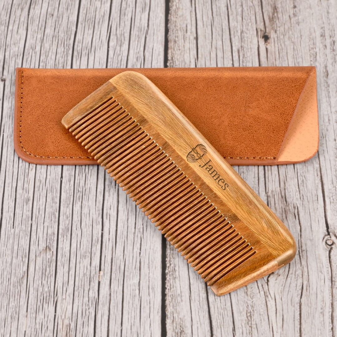Personalized Green Sandalwood Hair Combs, Personalized Gift, Gift for ...