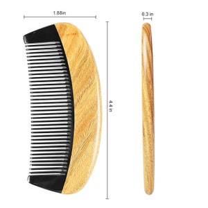 Handmade Buffalo Horn & Green Sandalwood Pocket Comb Moon - Etsy UK