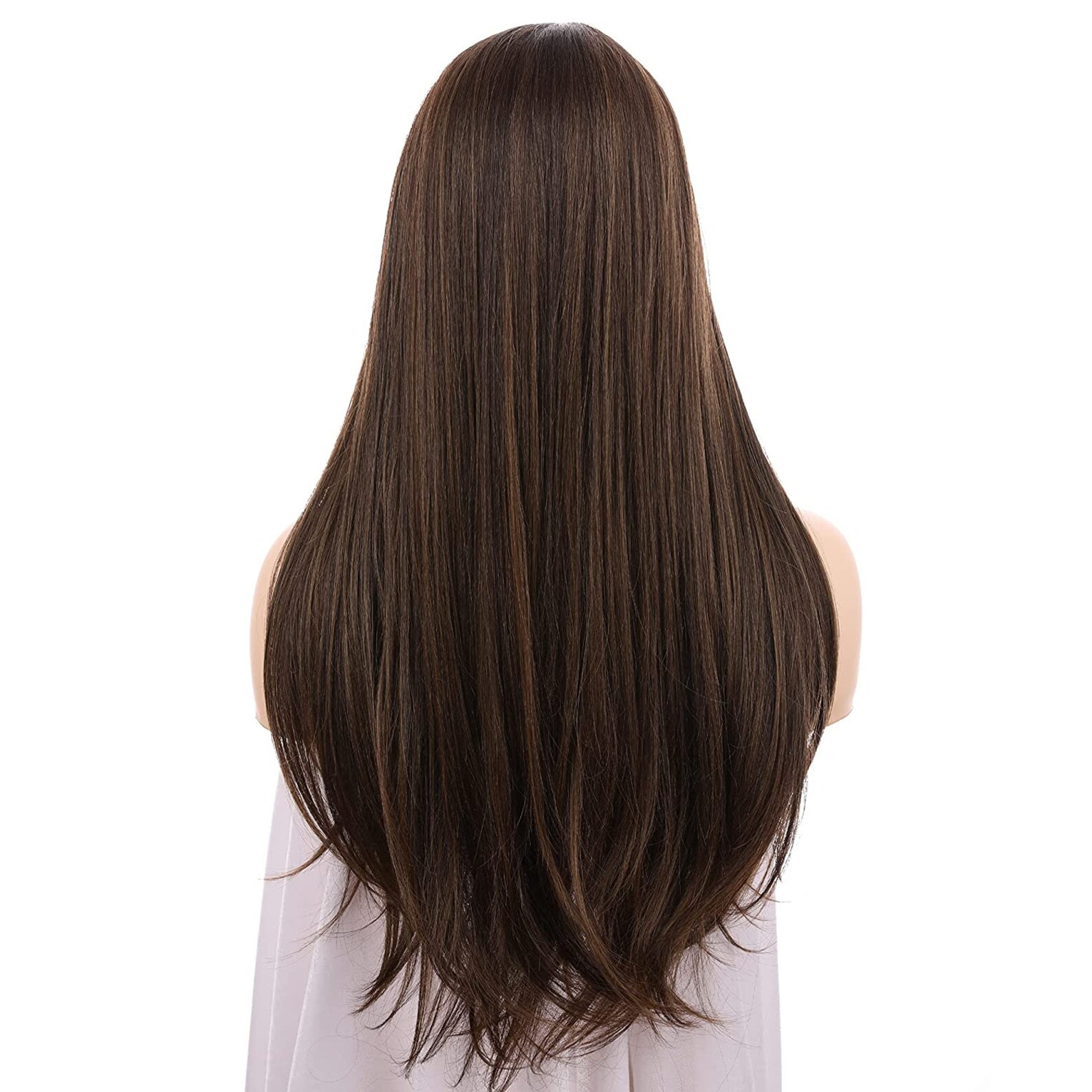 24 Inch Straight Lace Front Side Part Dark Root Long Wig - Etsy