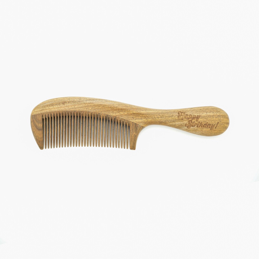 Personalized Green Sandalwood Anti-static Wooden Fine Tooth Hair Combs ...