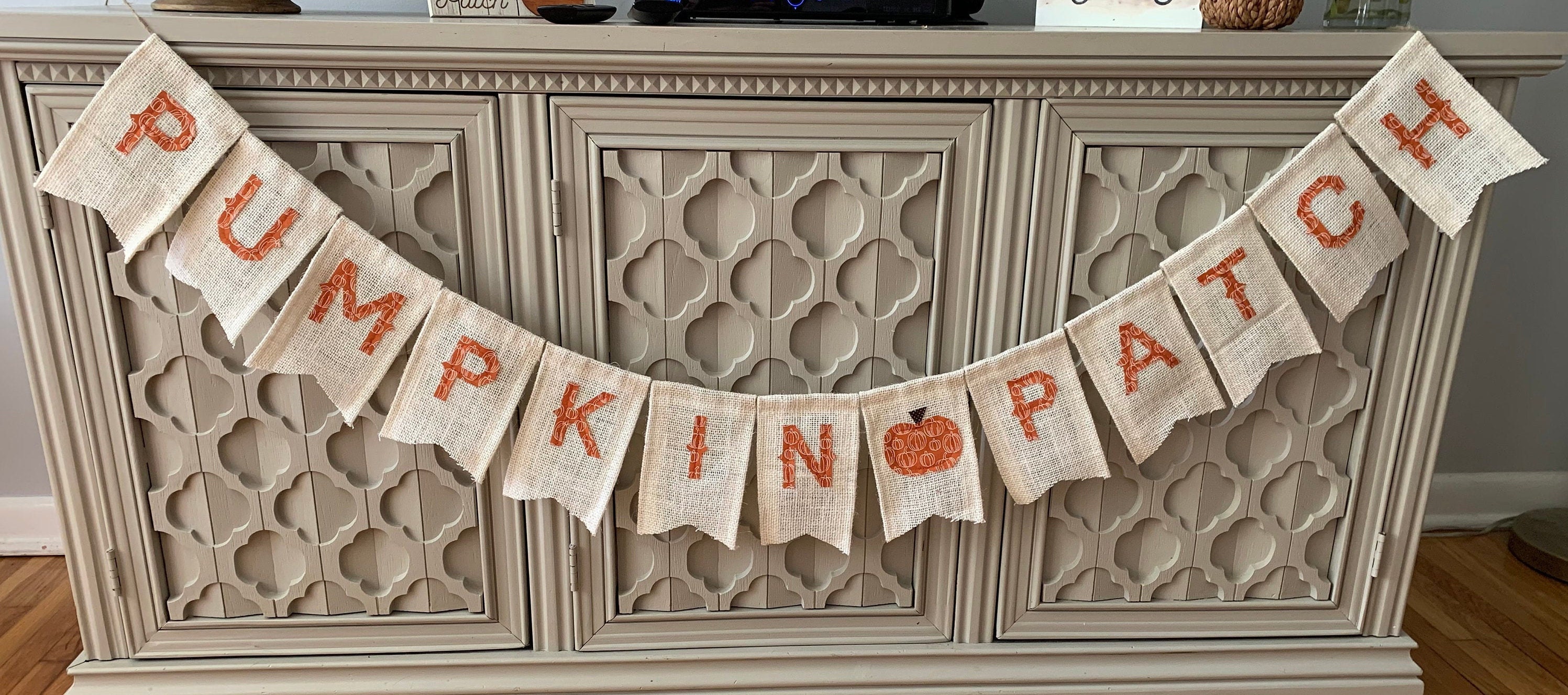 Pumpkin Patch Banner Burlap Banner Fall Decor Orange Fall | Etsy UK
