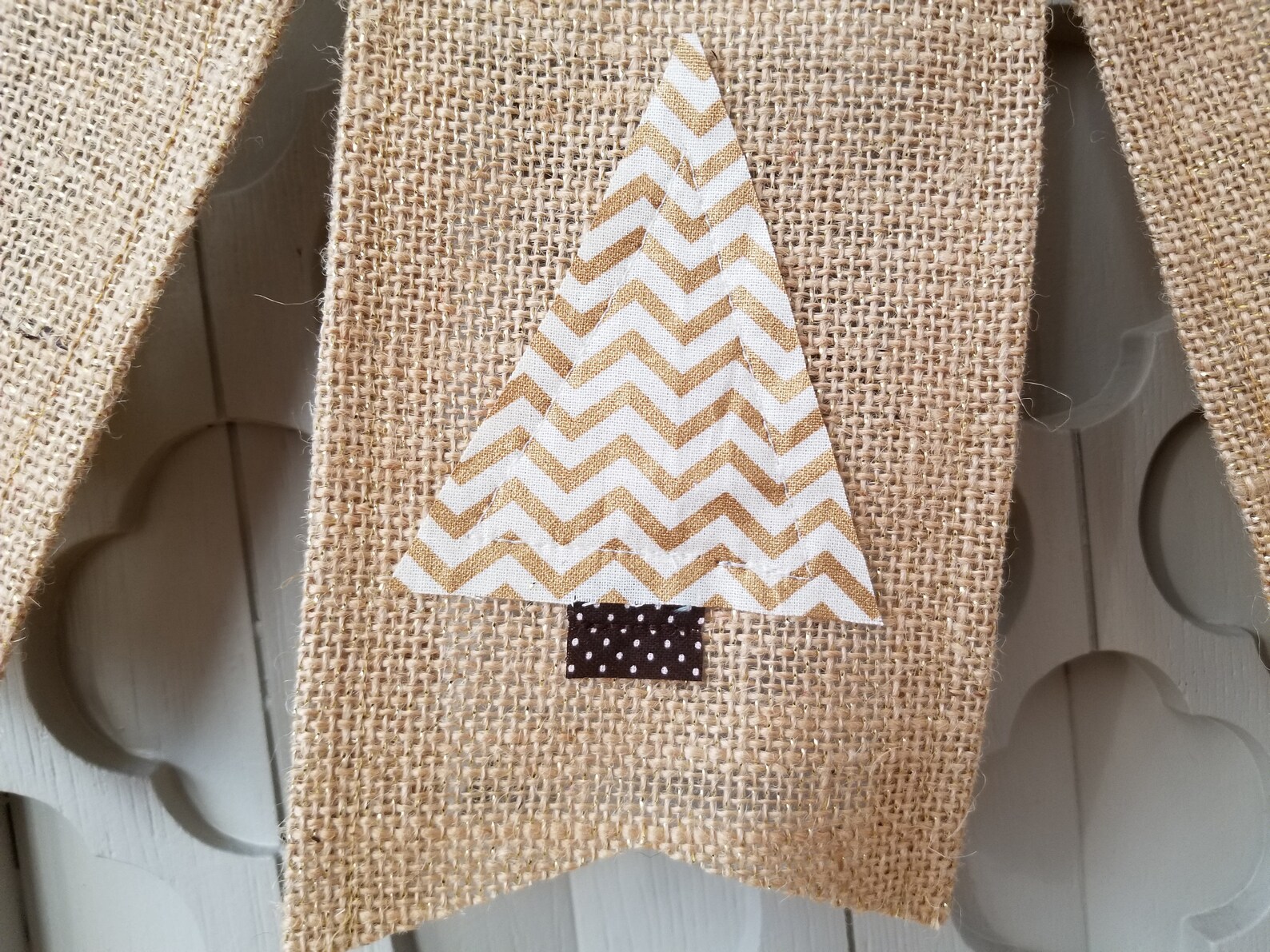 Christmas Tree Banner Rustic Christmas Banner Burlap | Etsy