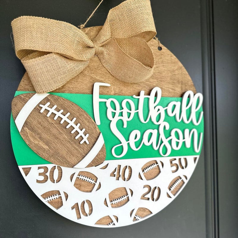 Football Door Sign - Etsy