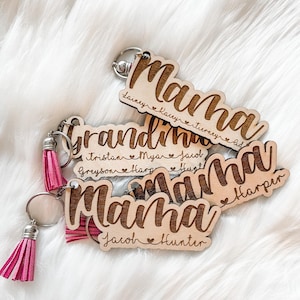 Mama Keychain - Mama Keychain With Children's Names - Mama Gift - Gifts ...