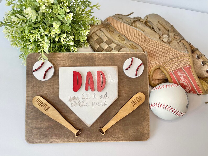 Dad You Hit It Out of the Park - Fathers Day Sign - Fathers Day Gift ...