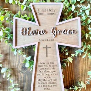 Personalized First Holy Communion Cross | Holy Communion Gift | Custom ...