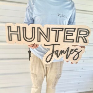 Personalized Nursery Name Sign: First & Middle Name Decor - Etsy