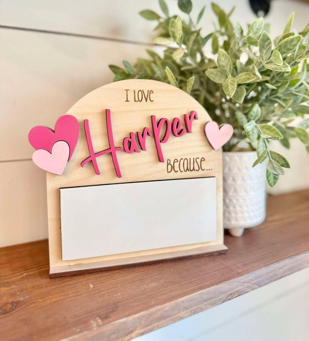I Love You Because Sign for Kids | Dry Erase I Love You Sign ...