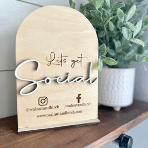 Let's Get Social Sign - Social Media Sign - Small Business Lets Get ...