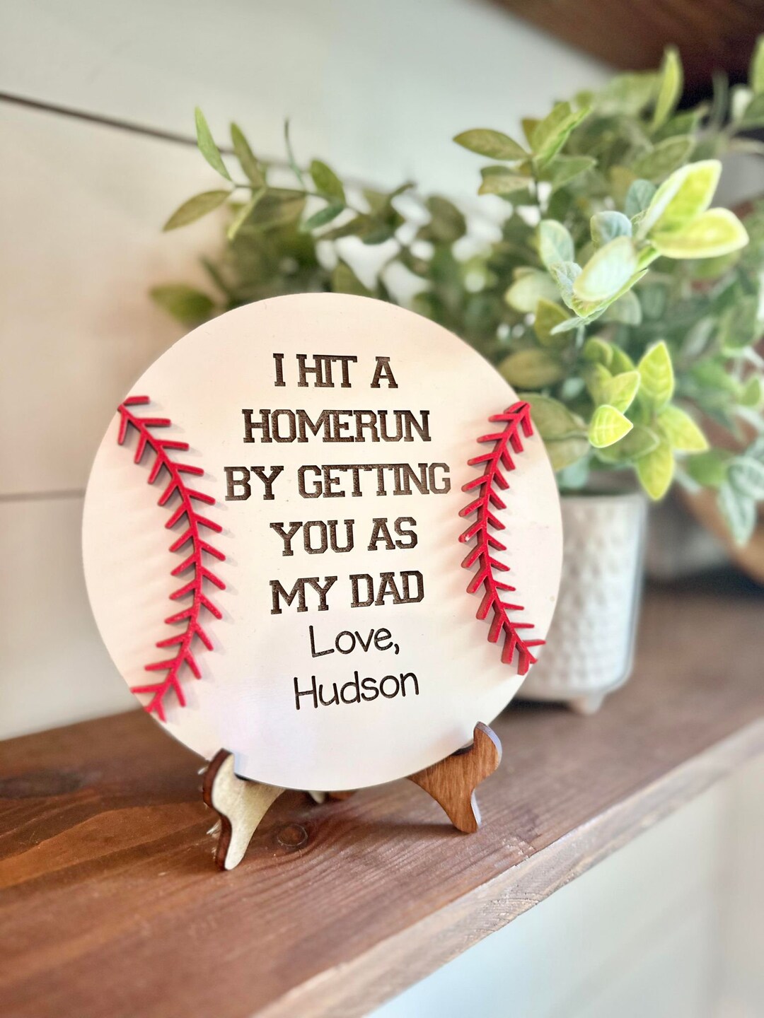 I Hit a Home Run by Getting You as My Dad - Baseball Sign for Dads ...