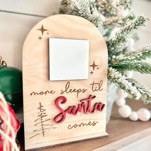 Christmas Countdown Sign, Santa Countdown, Christmas Countdown, Sleeps ...