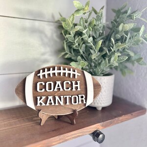 Personalized Desktop Football Coach Sign - Gifts for Football Coach ...
