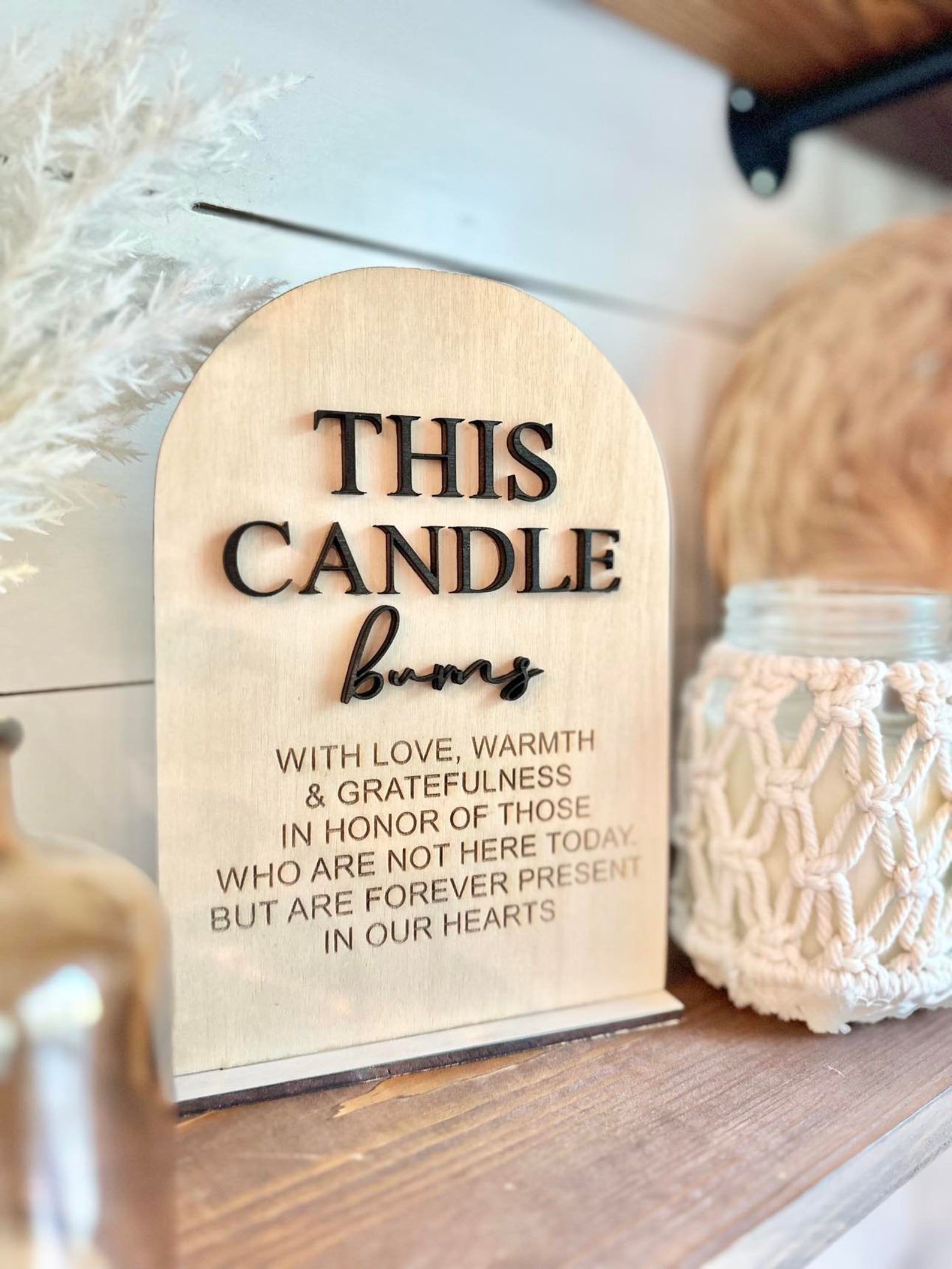 This Candle Burns Memorial Wedding Sign Wedding Loved Ones Sign Boho ...