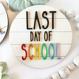 First or Last Day of School Shiplap Signs - Kids First Day of School ...