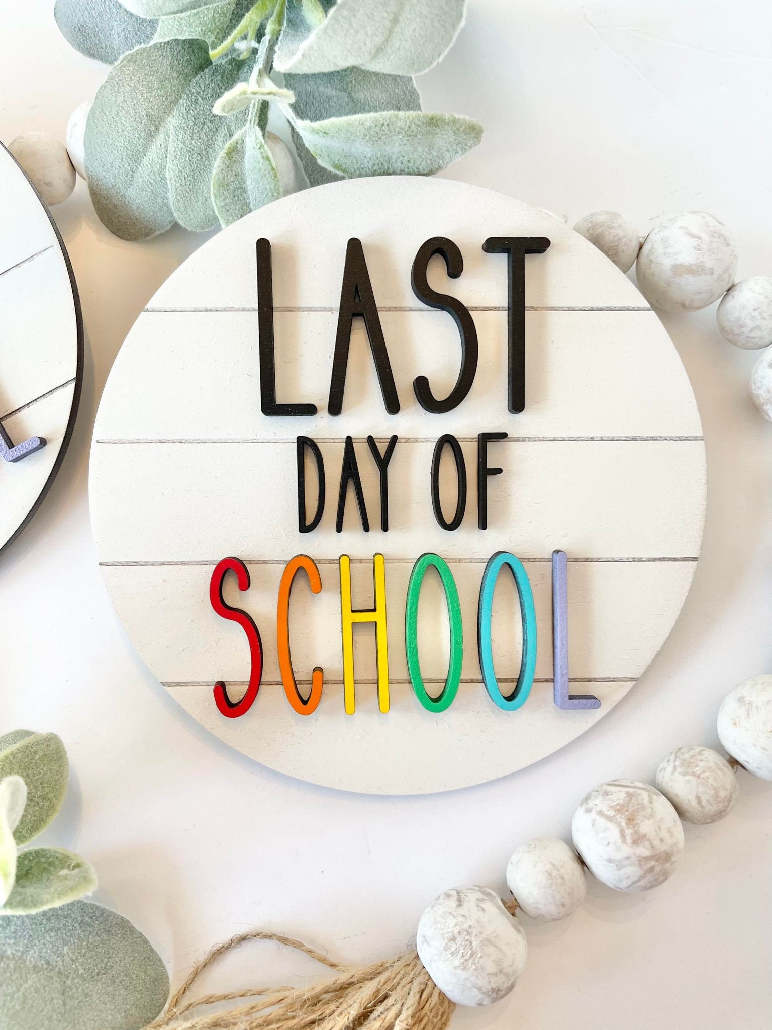 First or Last Day of School Shiplap Signs - Kids First Day of School ...
