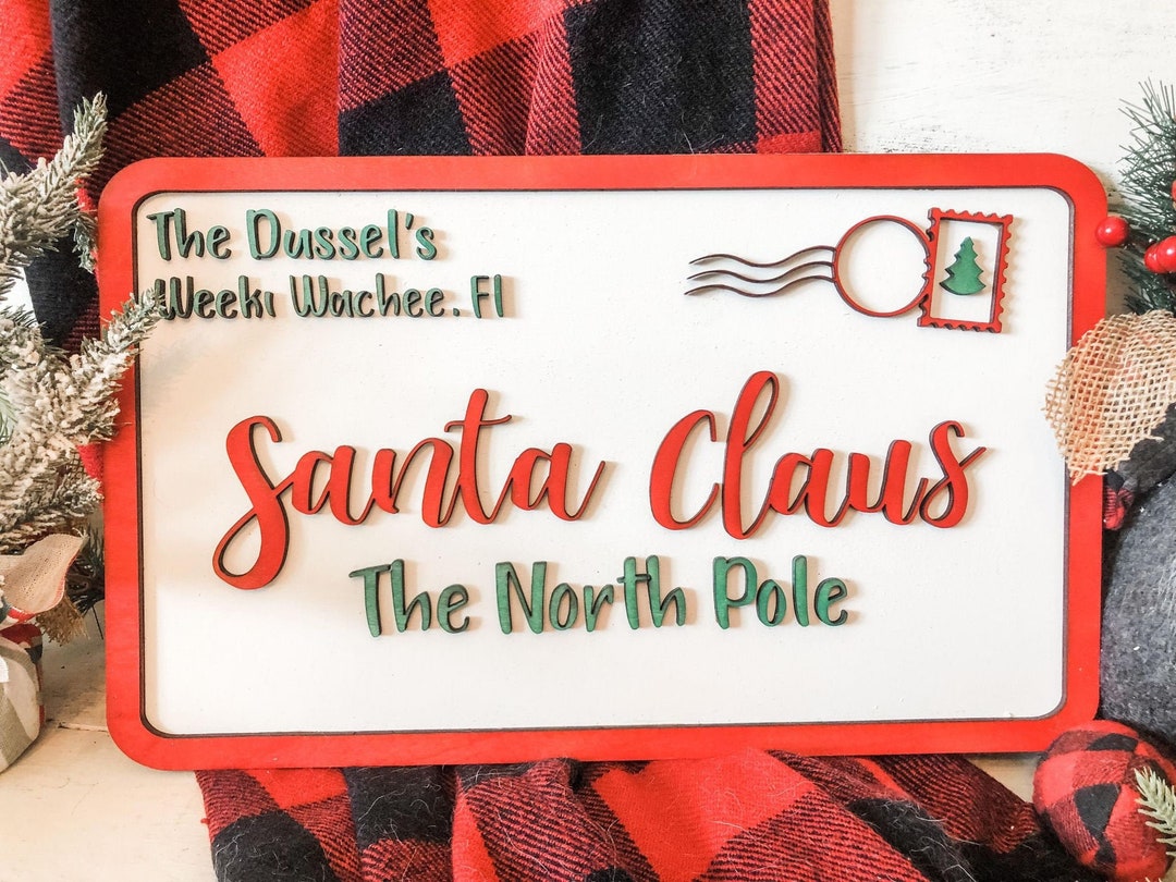Letters to Santa Claus - Personalized Family Name Letter to Santa Sign ...