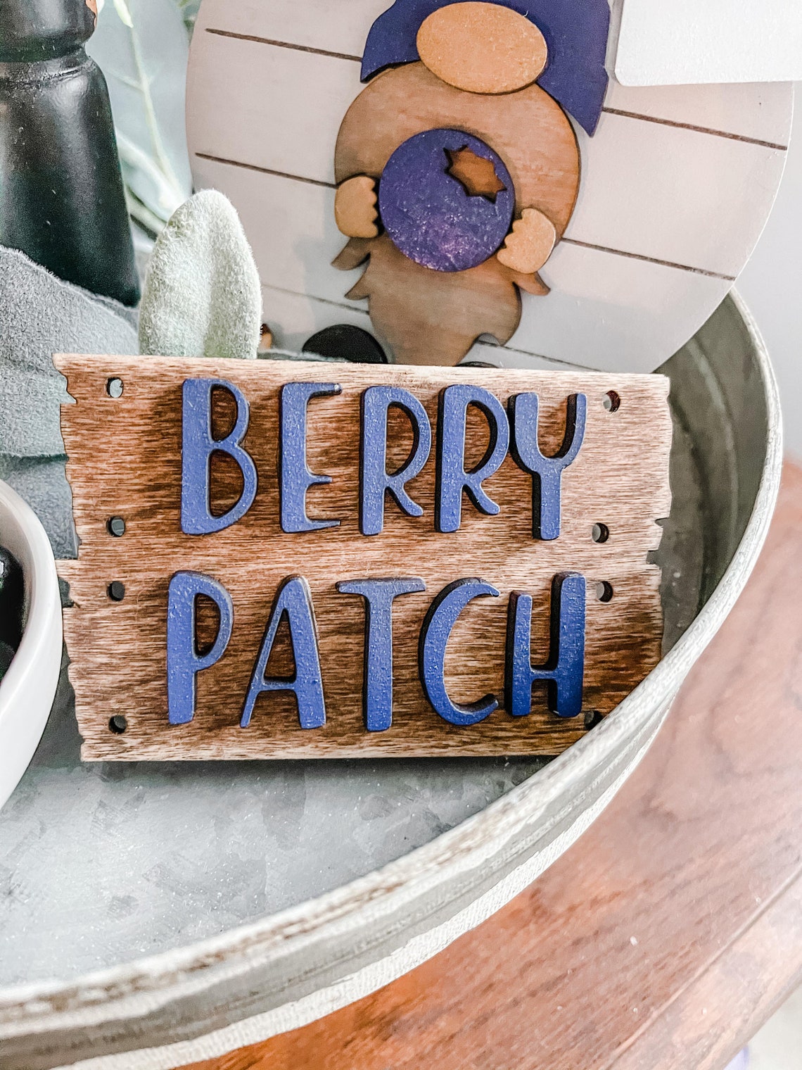 Blueberry Tiered Tray Signs: Farmhouse Summer Decor - Etsy