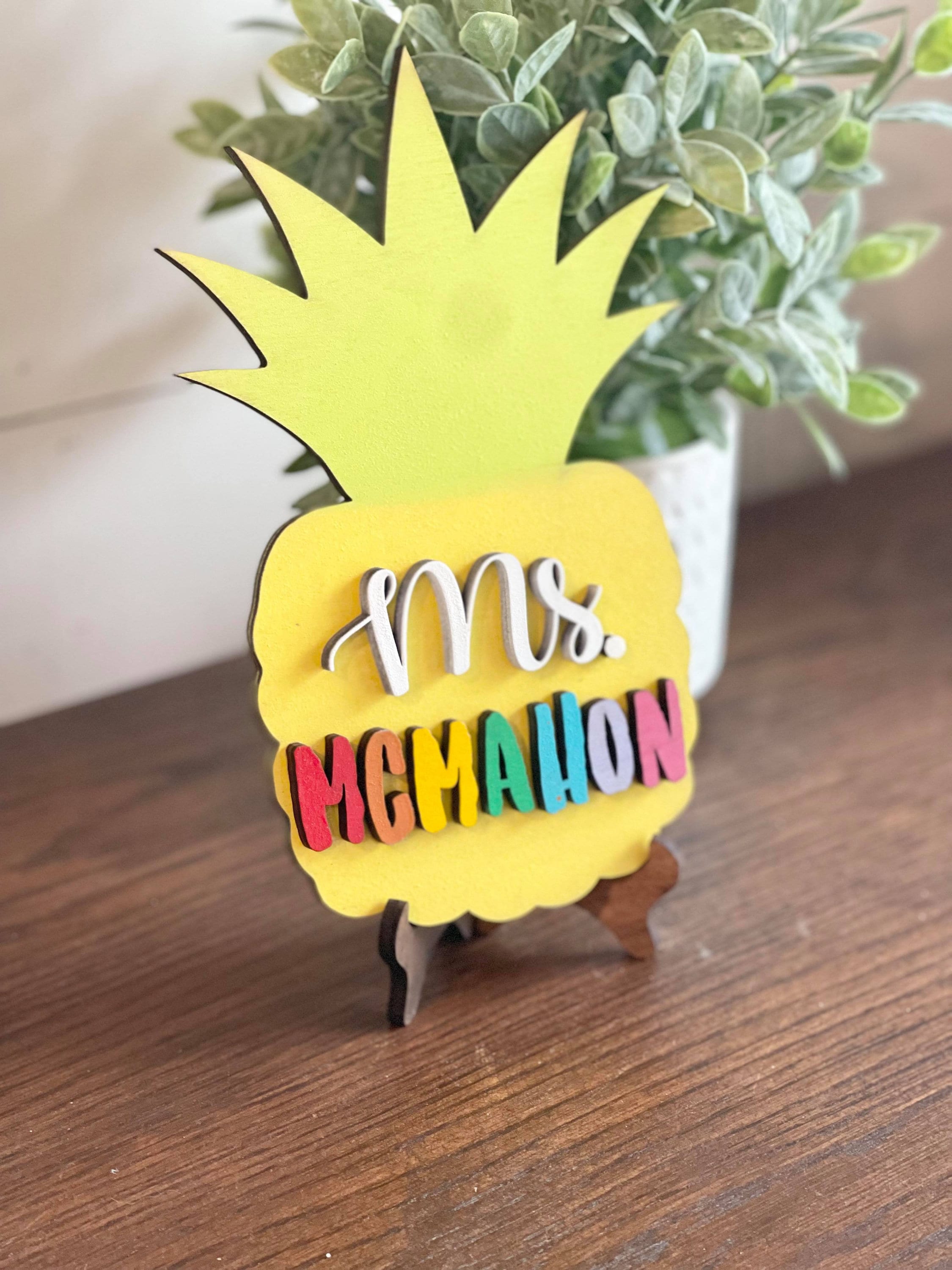 Pineapple Name Sign - Pineapple Teacher Name Plate - Pineapple ...