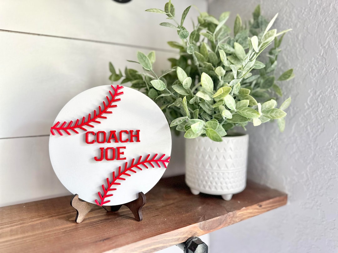 Personalized Desktop Baseball Coach Sign - Gifts for Baseball Coach ...