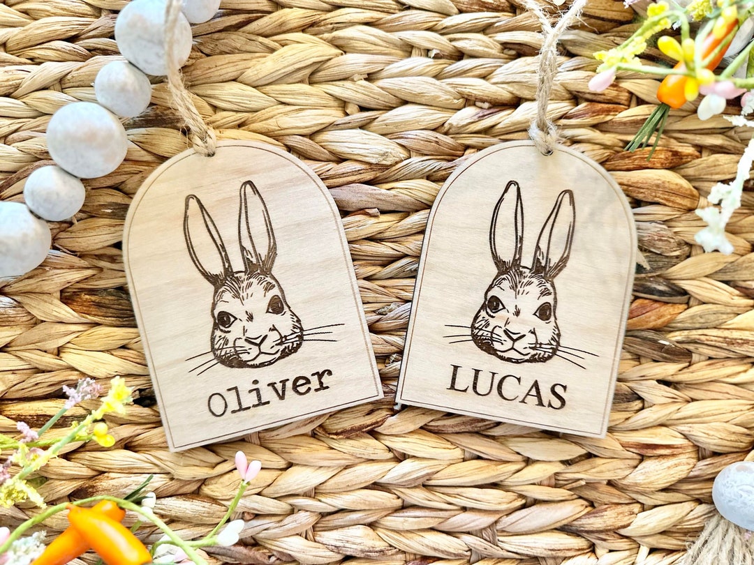 Personalized Easter Basket Tags - Boho Easter Baskets for Boys - Easter ...