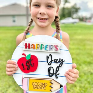 First Day of School Photo Prop, Back to School Sign Kit, Personalized ...