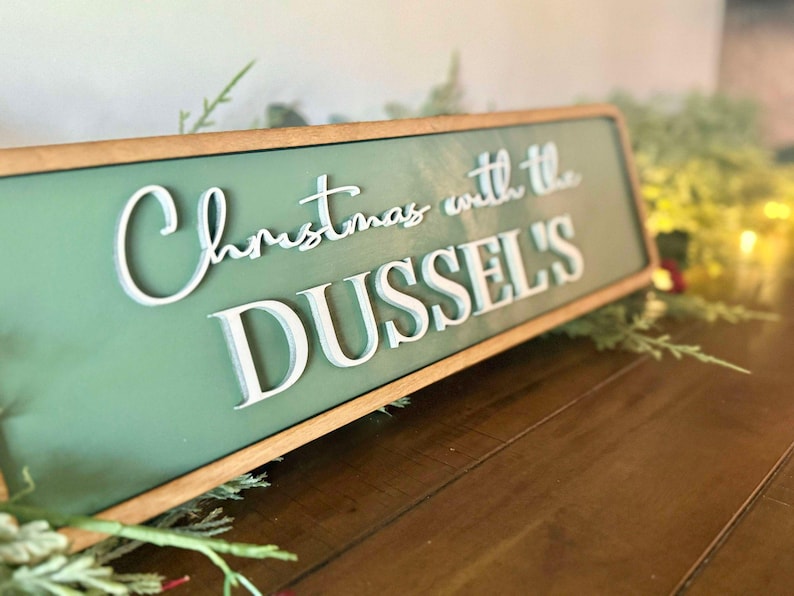 Personalized Family Christmas Sign, Christmas With the [your Family ...