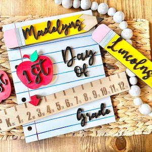 Personalized Back to School Sign, First Day of School Photo Prop ...