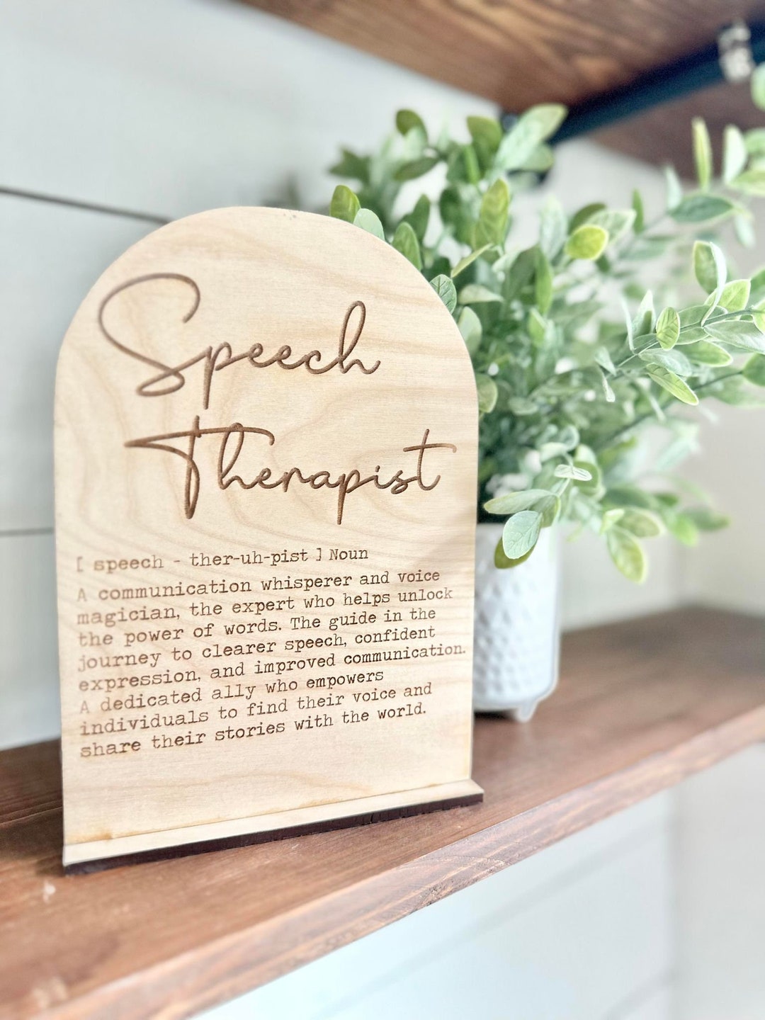 Speech Therapist - Boho Wood Sign - a Thoughtful Gift for a Speech ...