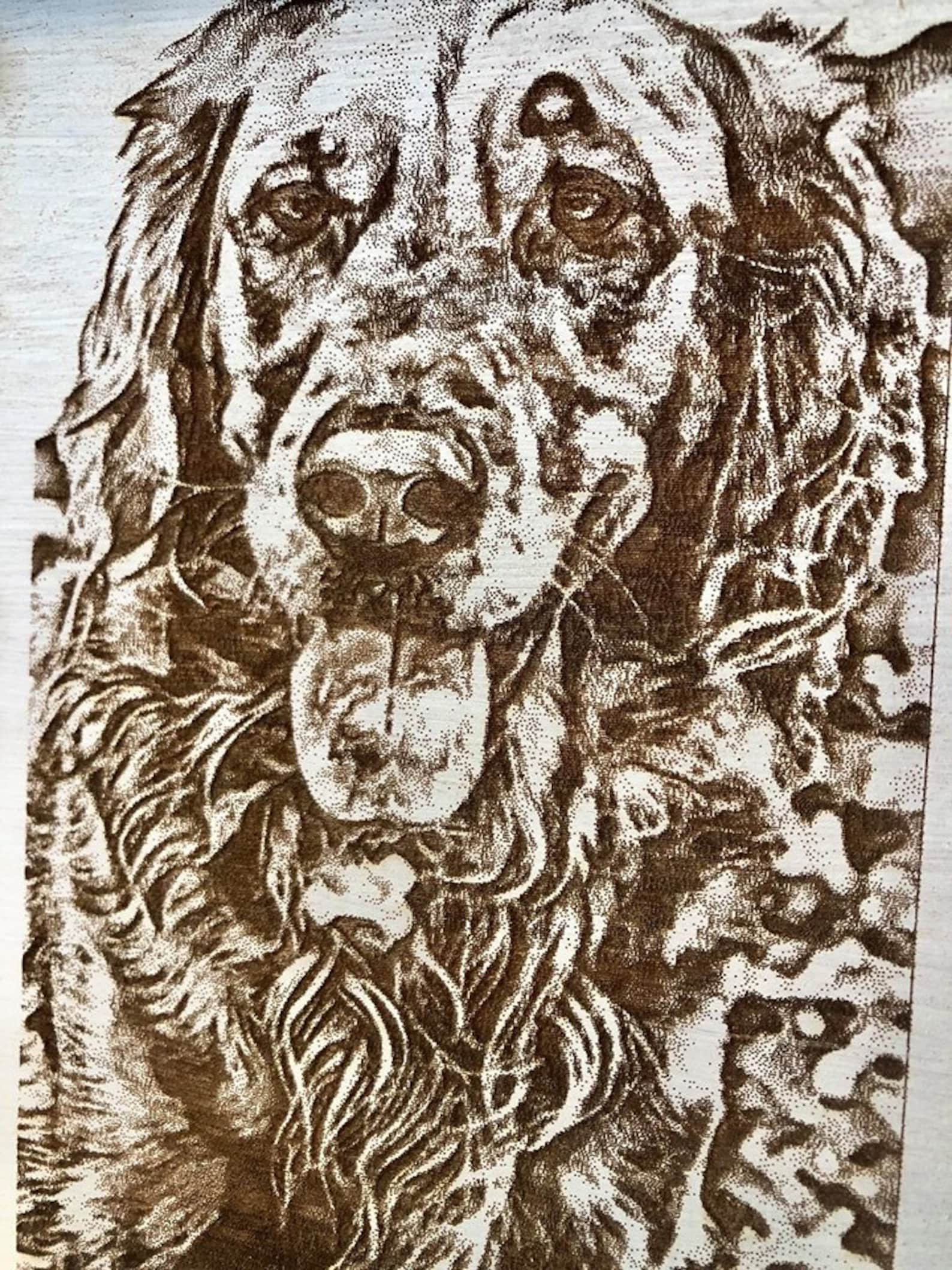 Dog Portrait Engraved Pet Portrait Sign Farmhouse Pet - Etsy