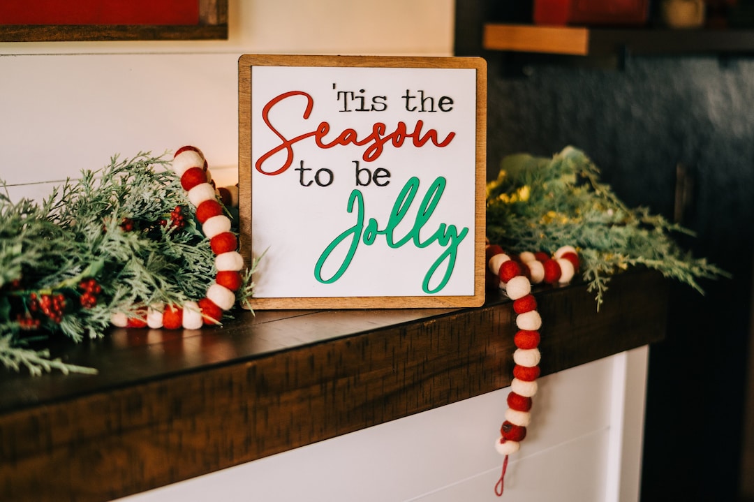 Tis the Season to Be Jolly Farmhouse Sign - Christmas Signs - Christmas ...
