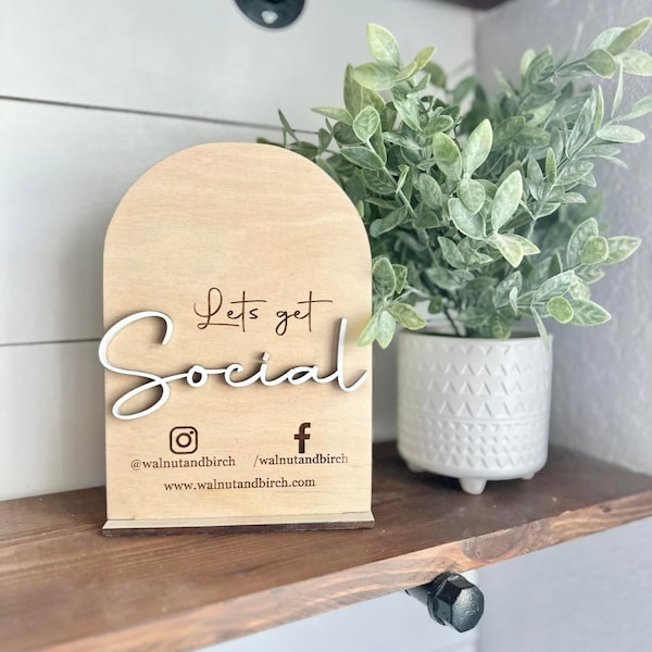 Social Media Sign - Etsy