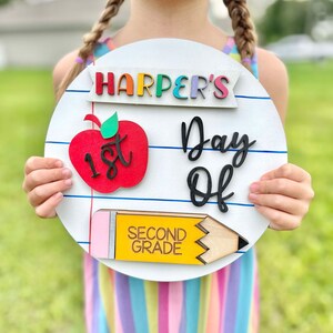 First Day of School Photo Prop, Back to School Sign Kit, Personalized ...