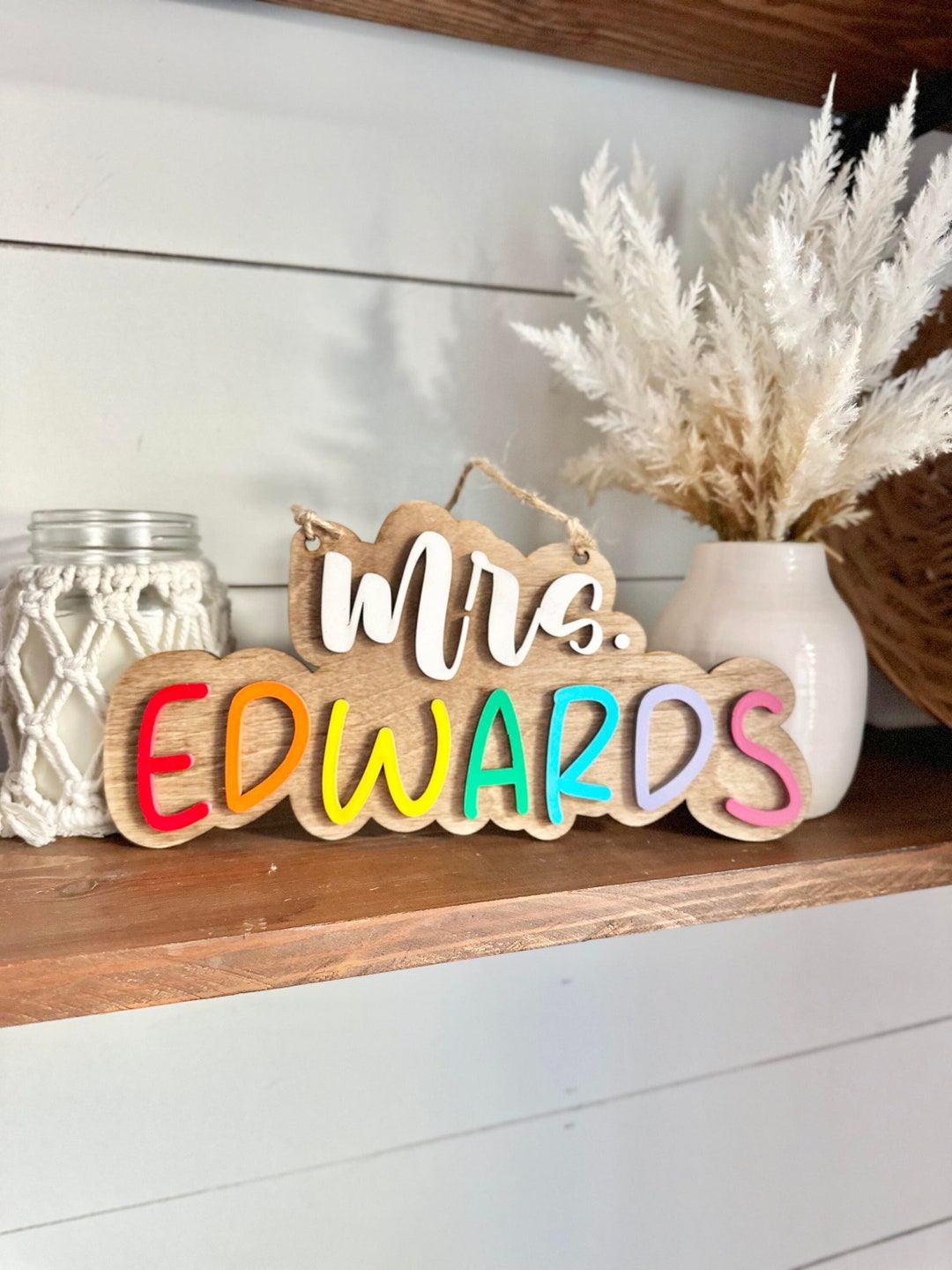 Personalized Teacher Name Sign, Teacher Appreciation Gift, End of Year ...