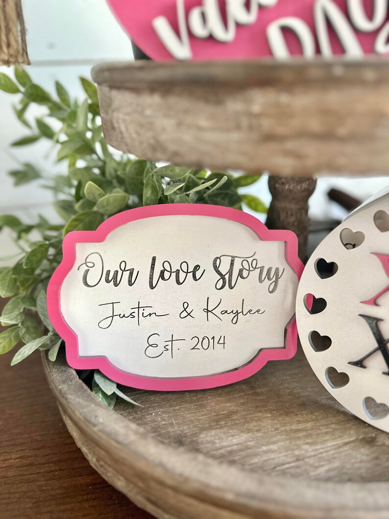 Valentines Day Tiered Tray Signs Valentines Tiered Tray Sign - Etsy