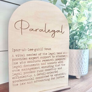 Paralegal Definition Sign: Boho Chic Baltic Birch Desk Decor - Etsy