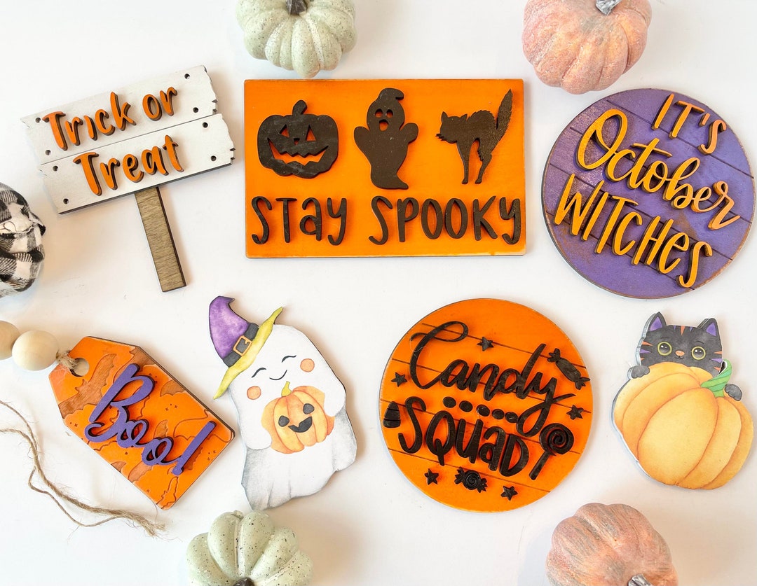 Halloween Decor - Halloween Shelf Signs - Halloween Shelf Sitter ...