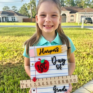 Personalized Back to School Sign, First Day of School Photo Prop ...
