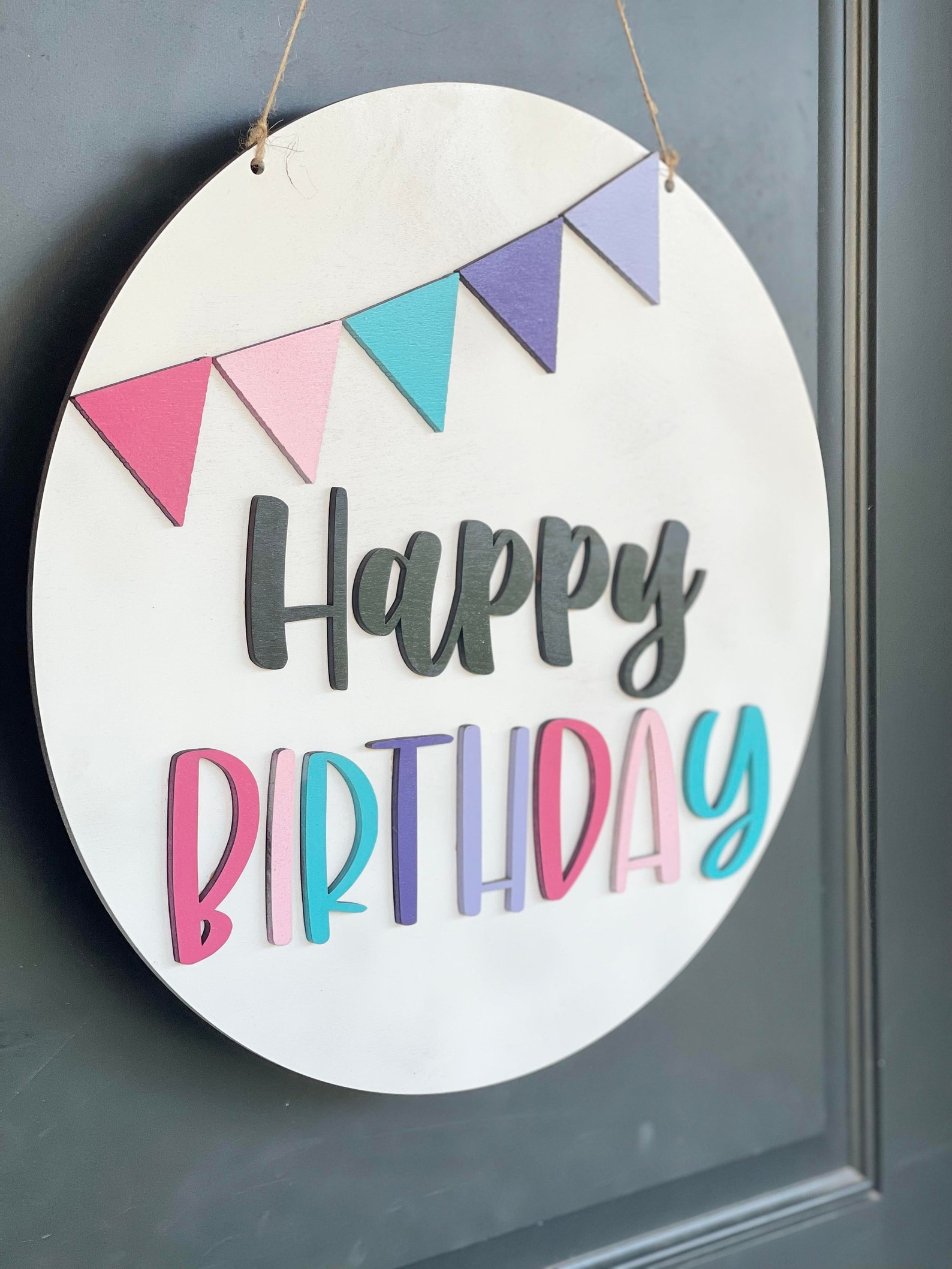 Happy Birthday Door Hanger Birthday Banner Door Hanger Birthday Door ...