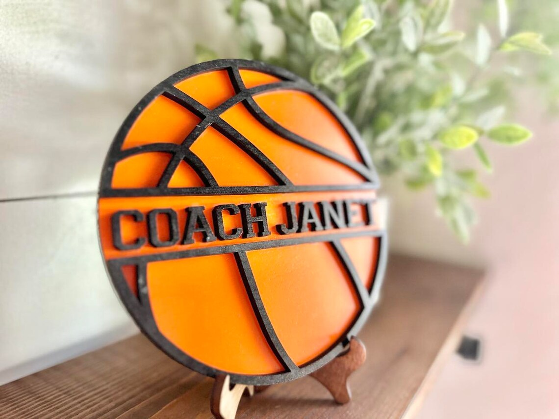 Personalized Desktop Basketball Coach Sign - Gifts for Basketball Coach ...