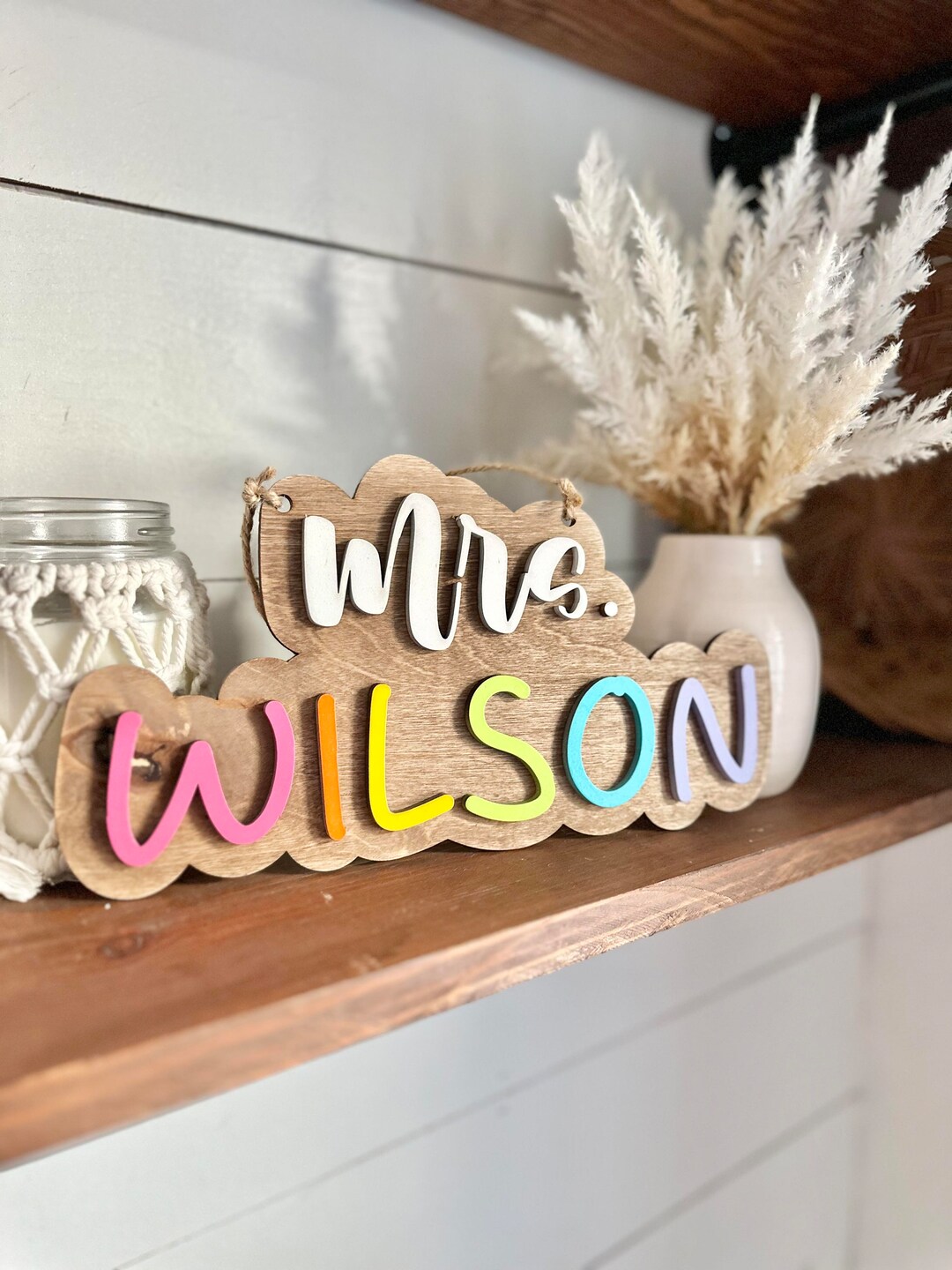 Personalized Teacher Name Sign, Teacher Appreciation Gift, End of Year ...