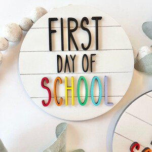 First or Last Day of School Shiplap Signs - Kids First Day of School ...