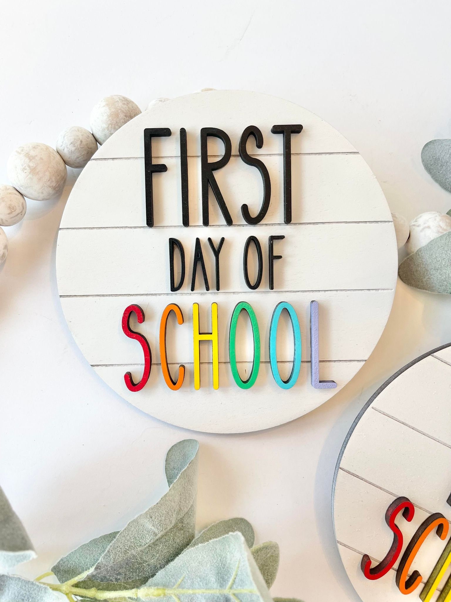 First or Last Day of School Shiplap Signs - Kids First Day of School ...