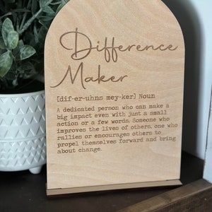 Difference Maker - Boho Wood Sign - a Thoughtful Gift for a Leader ...