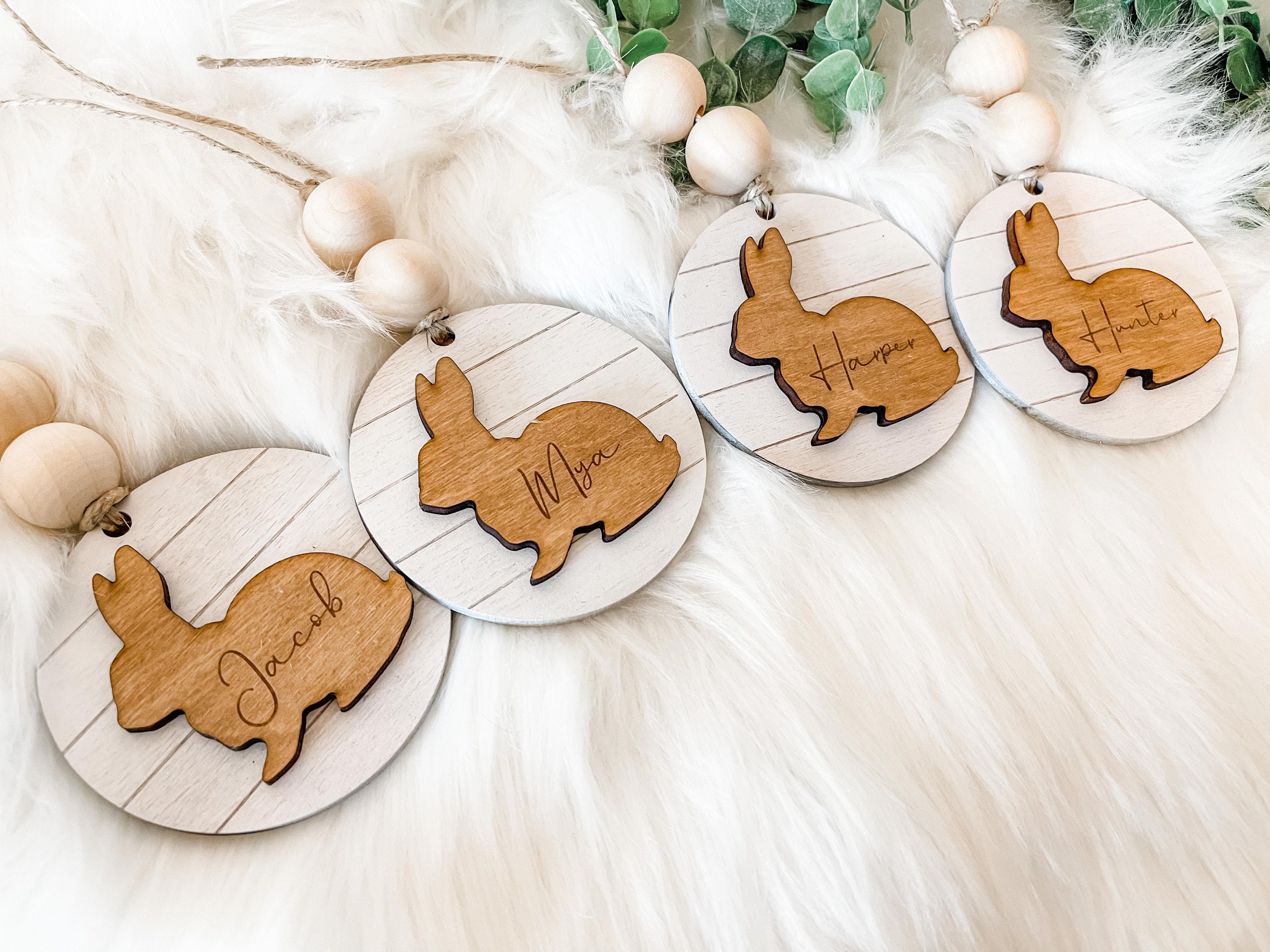 Easter Tags Personalized Bunny Easter Tags Custom Easter - Etsy