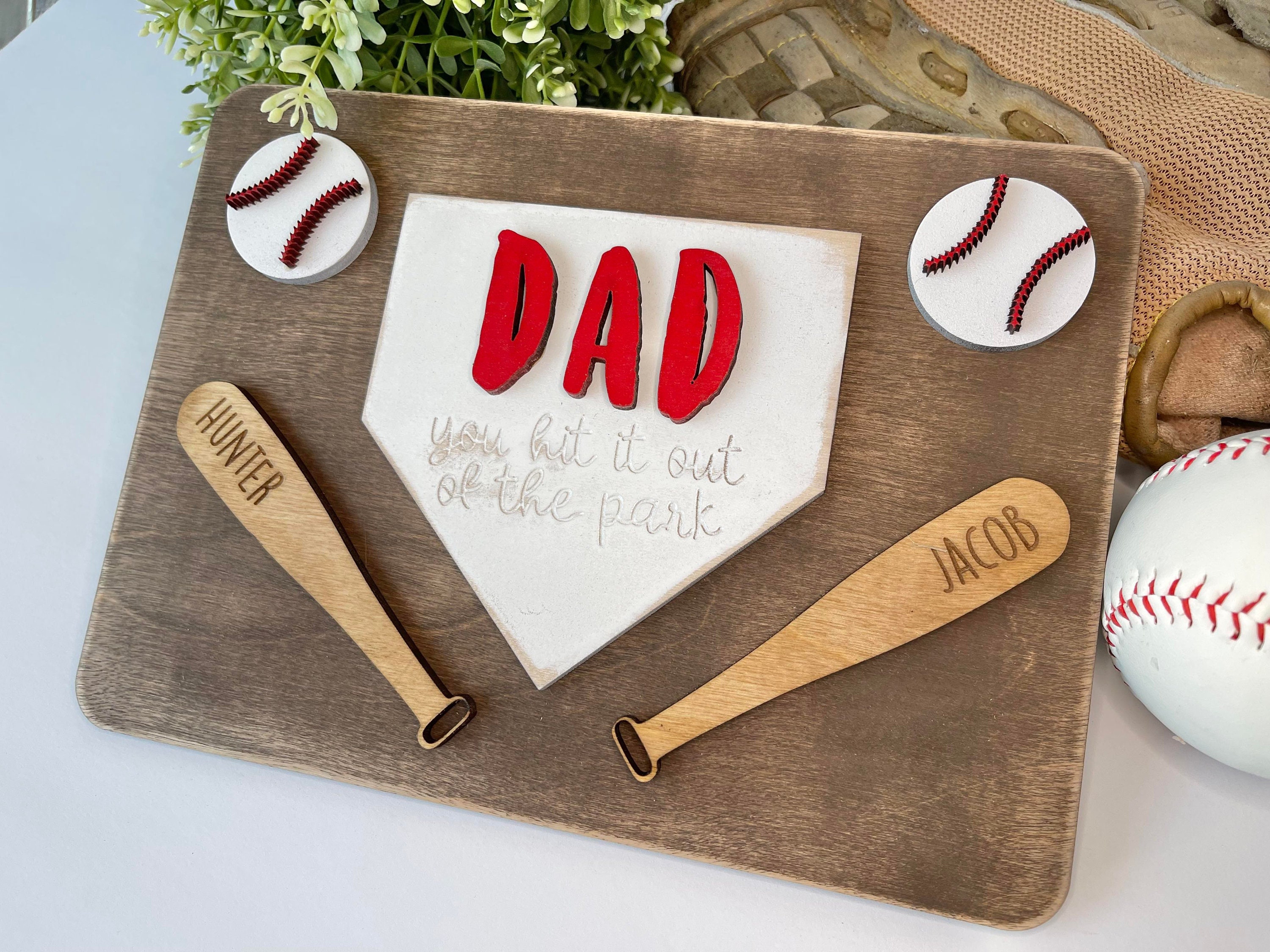 Dad You Hit It Out of the Park - Fathers Day Sign - Fathers Day Gift ...